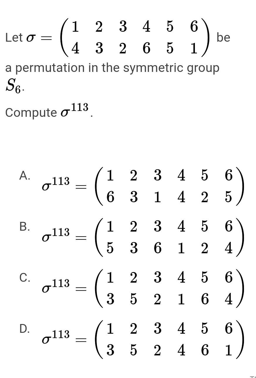 Solved 1 2 3 4 5 5 6 Let O Be 4 3 2 6 6 5 5 1 A 