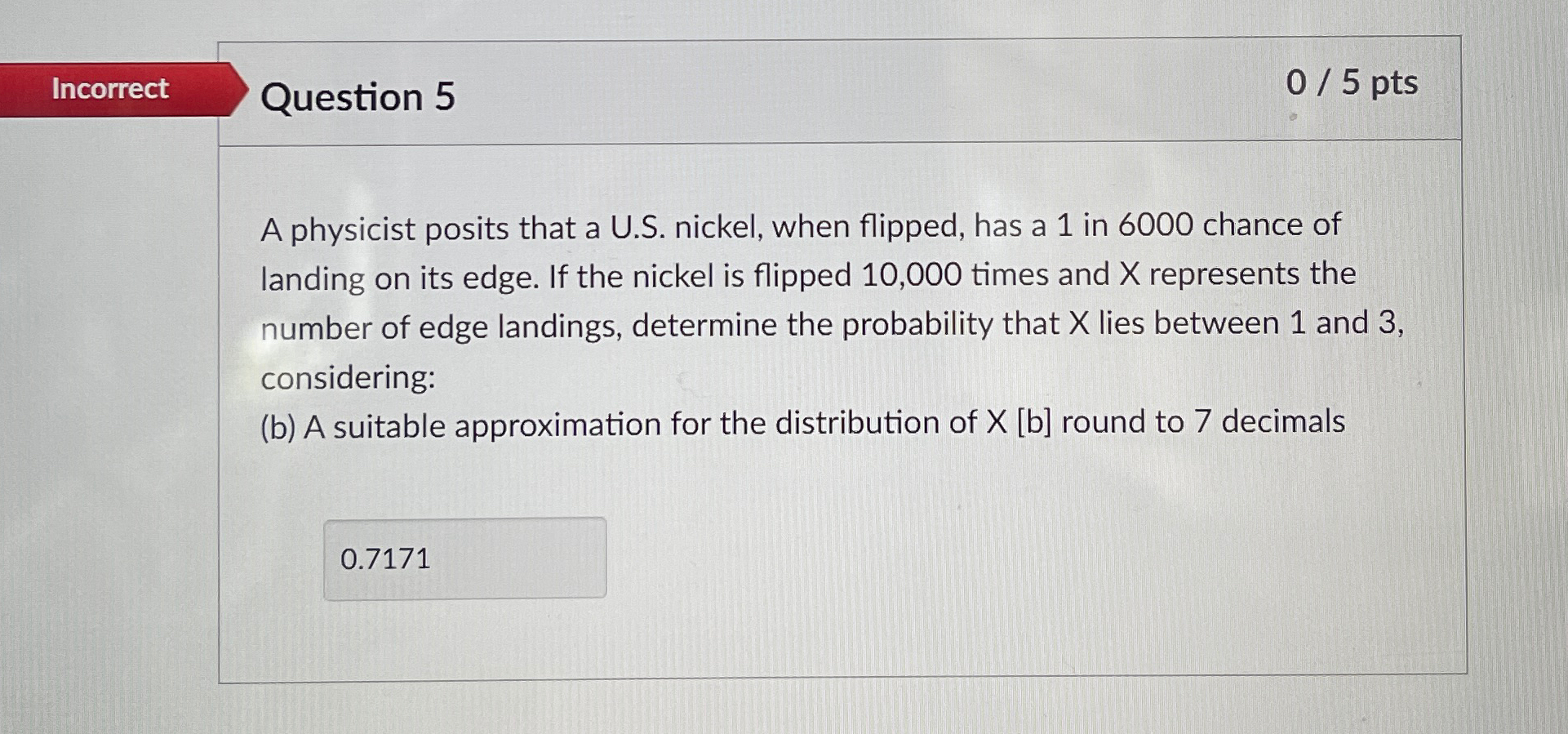 Solved IncorrectQuestion 50 / 5 ﻿ptsA physicist posits that | Chegg.com