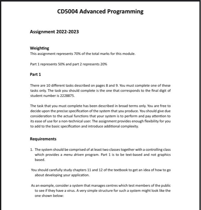 Solved Weighting This assignment represents 70% of the total | Chegg.com