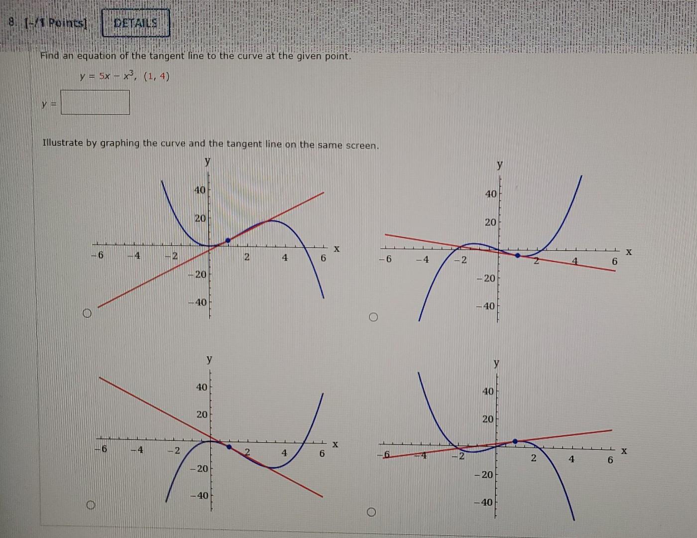 Solved A) "Find an equation of the tangent line to the curve | Chegg.com