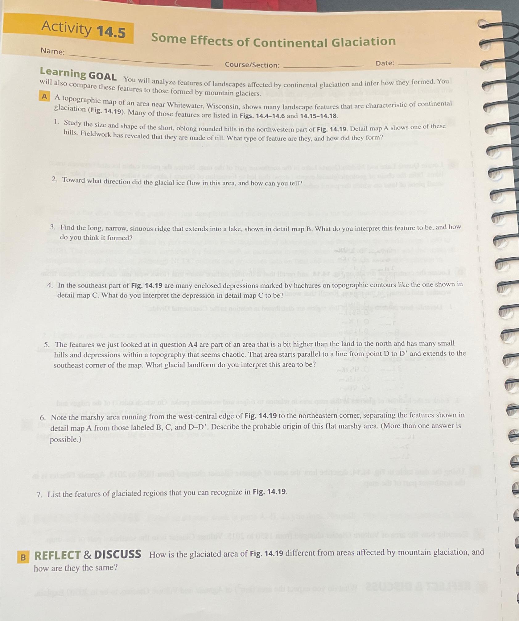 Solved Activity 14.5Some Effects of Continental | Chegg.com