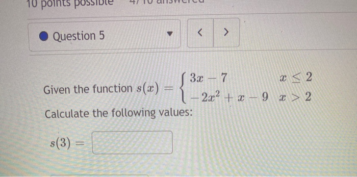 Solved 10 points possil Question 5 32 - 7 x