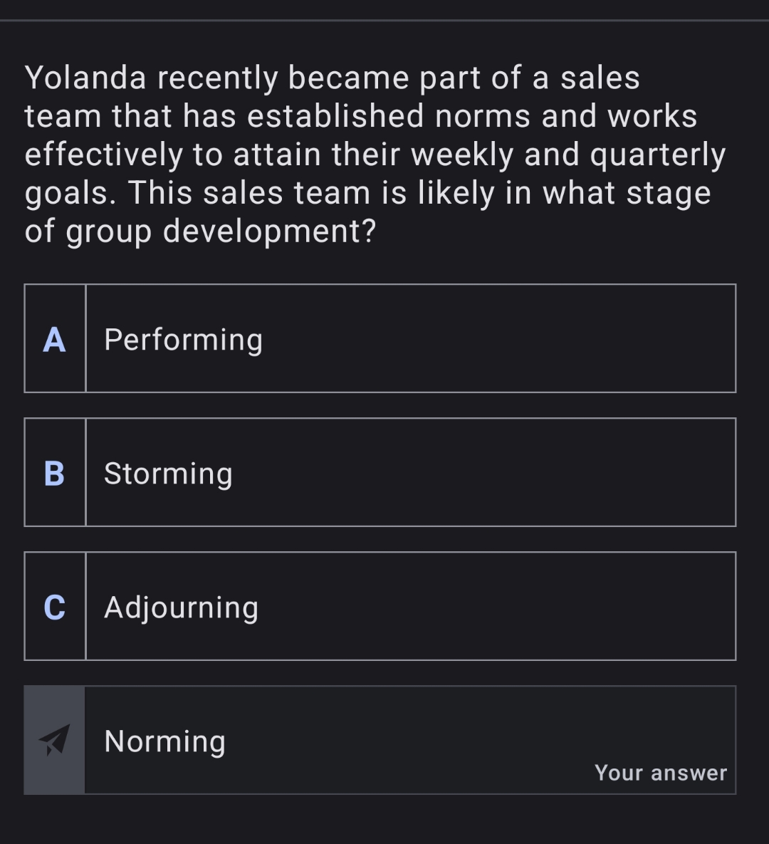 Solved Yolanda recently became part of a sales team that has | Chegg.com
