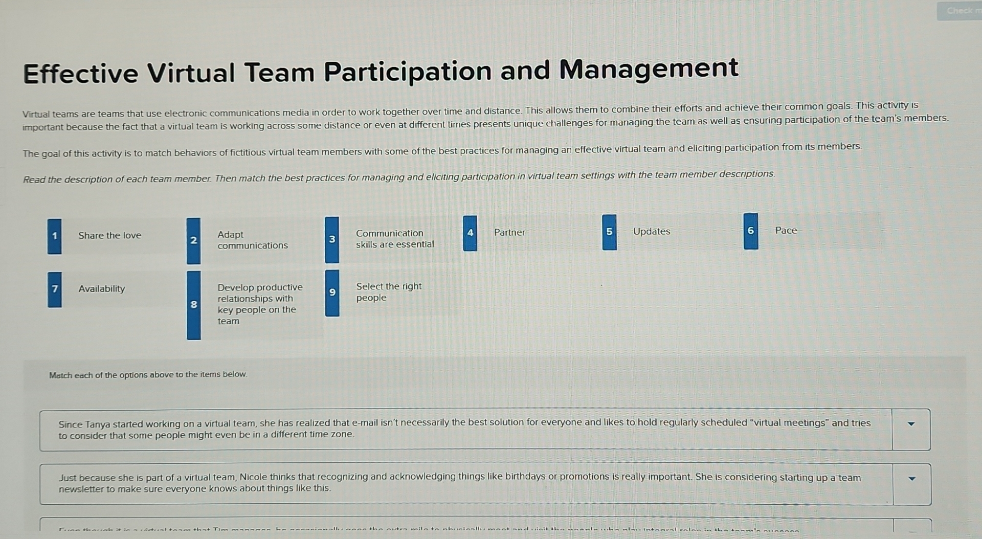 Solved Effective Virtual Team Participation and | Chegg.com