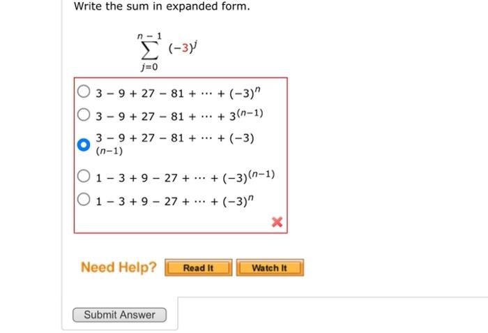 Solved Write the sum in expanded form. | Chegg.com