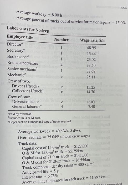 Solved 1-13. Determine the annual cost per megagram and the | Chegg.com