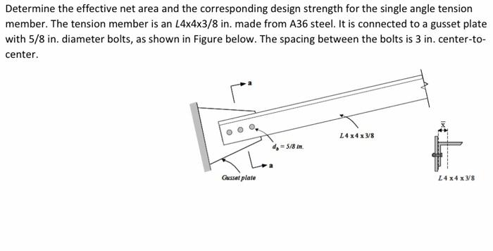 Solved Determine the effective net area and the | Chegg.com
