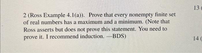 Solved prove with full sentences2 (Ross Example 4.1(a)). | Chegg.com