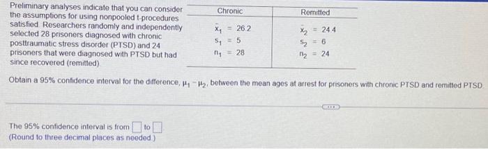 Solved Preliminary analyses indicate that you can consider | Chegg.com