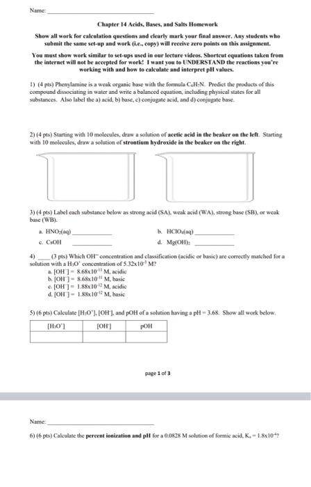 Solved Show all work for calculation questions and clearly | Chegg.com