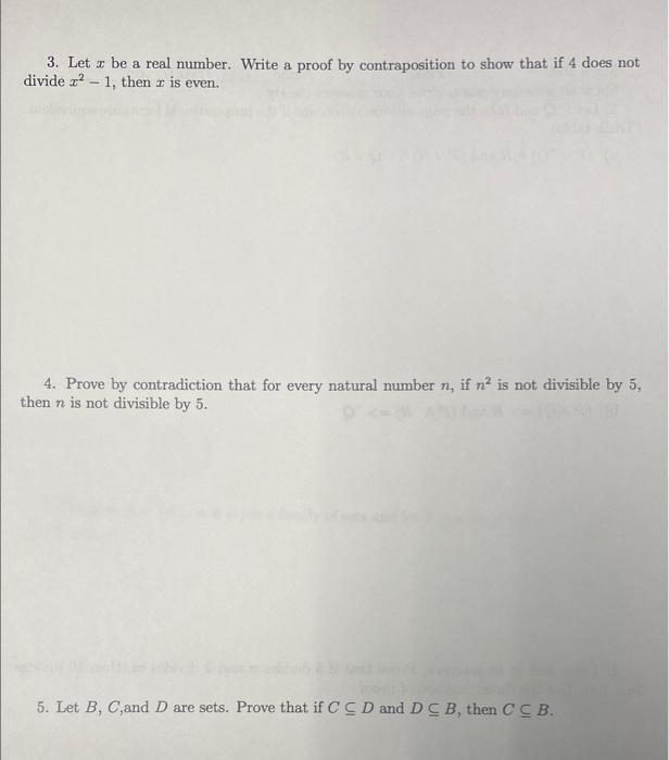 Solved 3. Let x be a real number. Write a proof by | Chegg.com