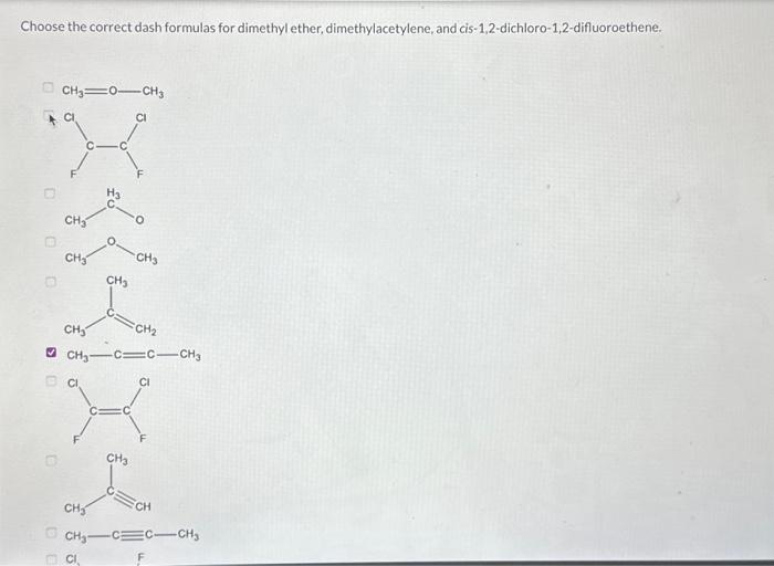 Solved Choose the correct bond-line formulas for dimethyl | Chegg.com