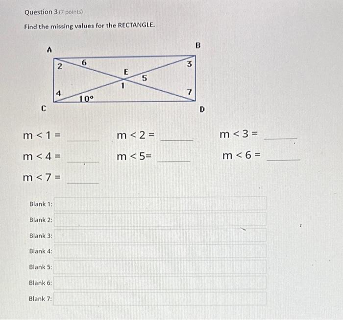 Solved Find the missing values for the RECTANGLE. | Chegg.com
