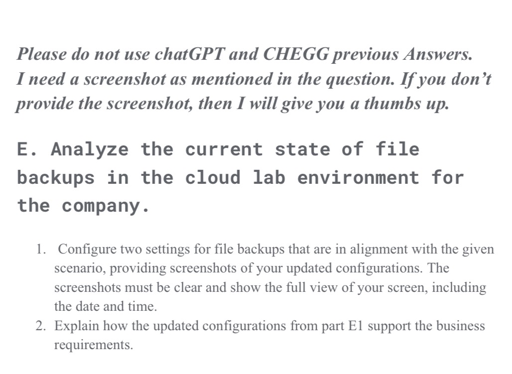 Solved Please do not use chatGPT and CHEGG previous | Chegg.com