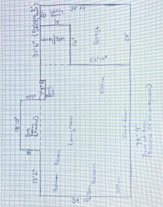 Solved Below is a drawing of a home I inspected back in May | Chegg.com