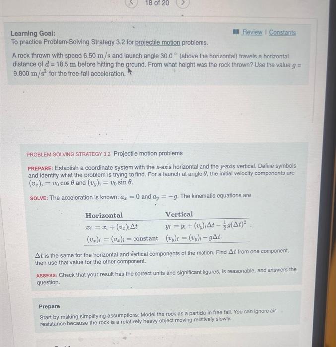 Solved Learning Goal: To practice Problem-Solving Strategy | Chegg.com