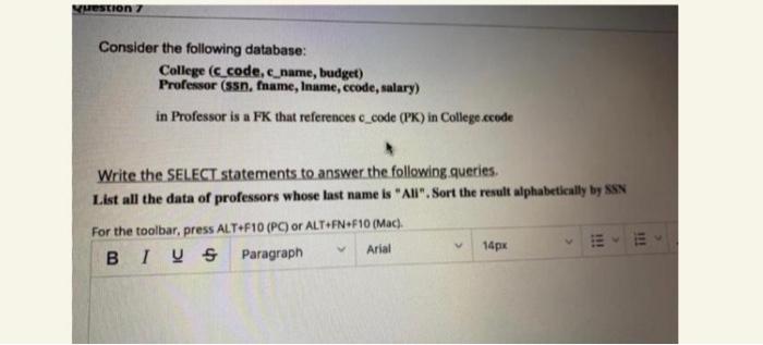 Solved 2 points Question 11 College icode, name, bude | Chegg.com