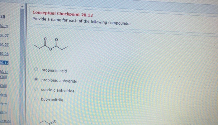 Solved Conceptual Checkpoint 20.12 Provide a name for each | Chegg.com