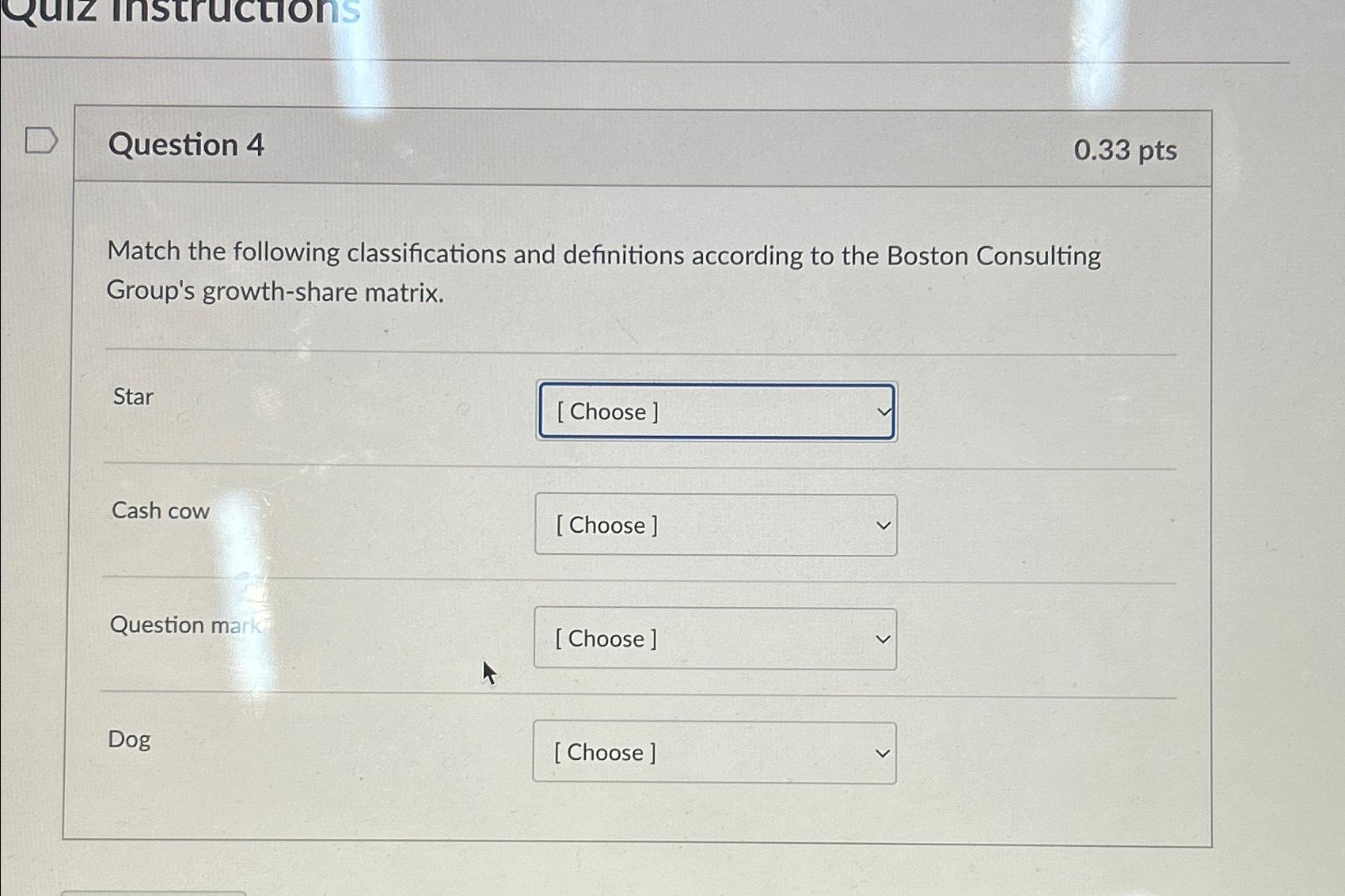 Solved Question 40.33 ﻿ptsMatch the following | Chegg.com