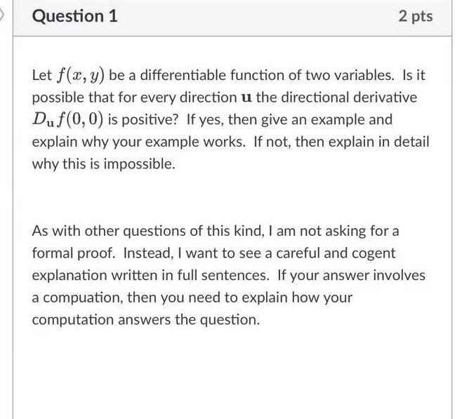 Solved Let f(x,y) be a differentiable function of two | Chegg.com