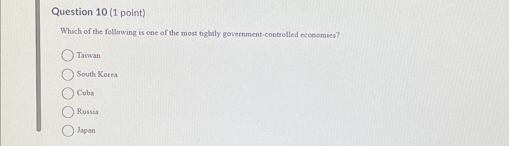 Solved Question 10 (1 ﻿point)Which of the following is one | Chegg.com