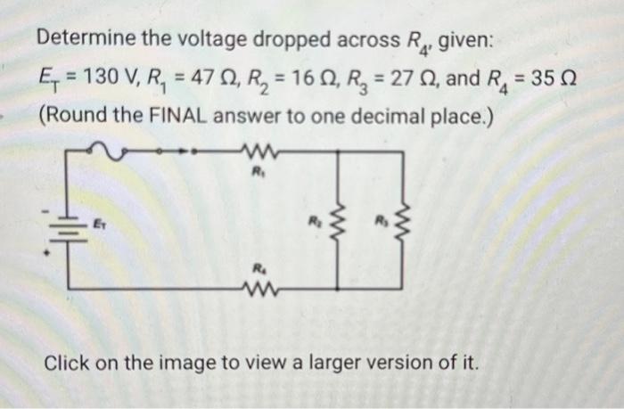 Solved Determine the voltage dropped across R4′ given: | Chegg.com