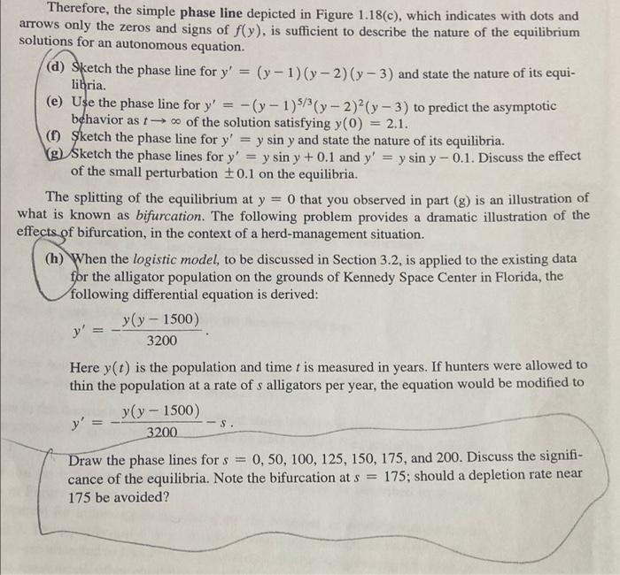 Solved Therefore, the simple phase line depicted in Figure | Chegg.com