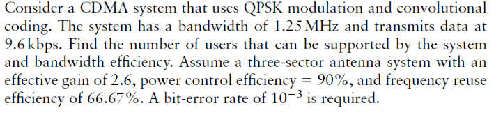Solved Consider a CDMA system that uses QPSK modulation and | Chegg.com