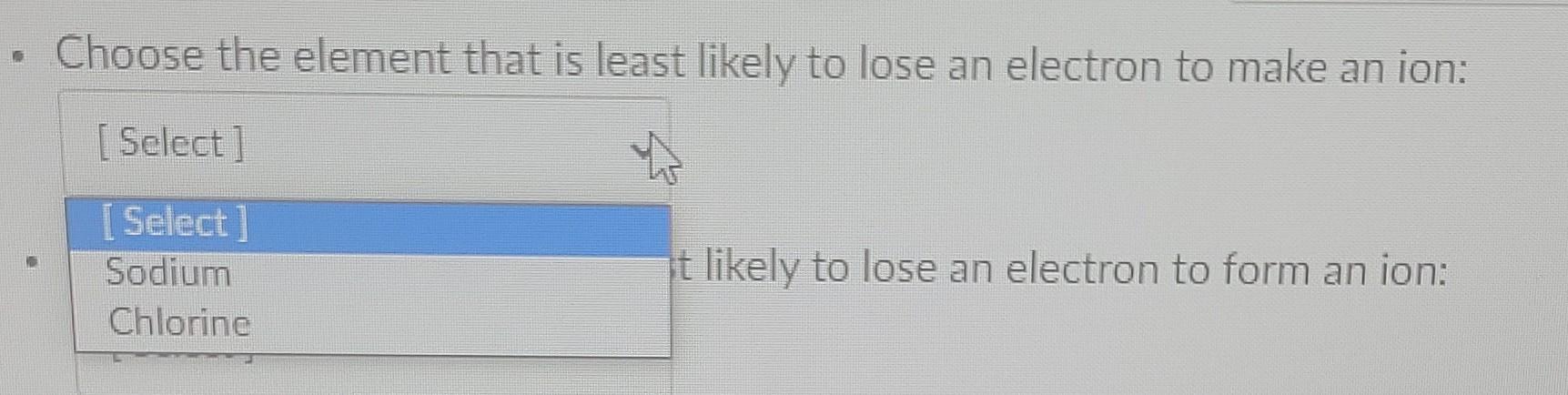 Solved Choose the correct element from each drop down list. | Chegg.com