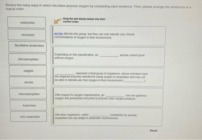 Solved Review the many ways in which microbes process oxygen | Chegg.com