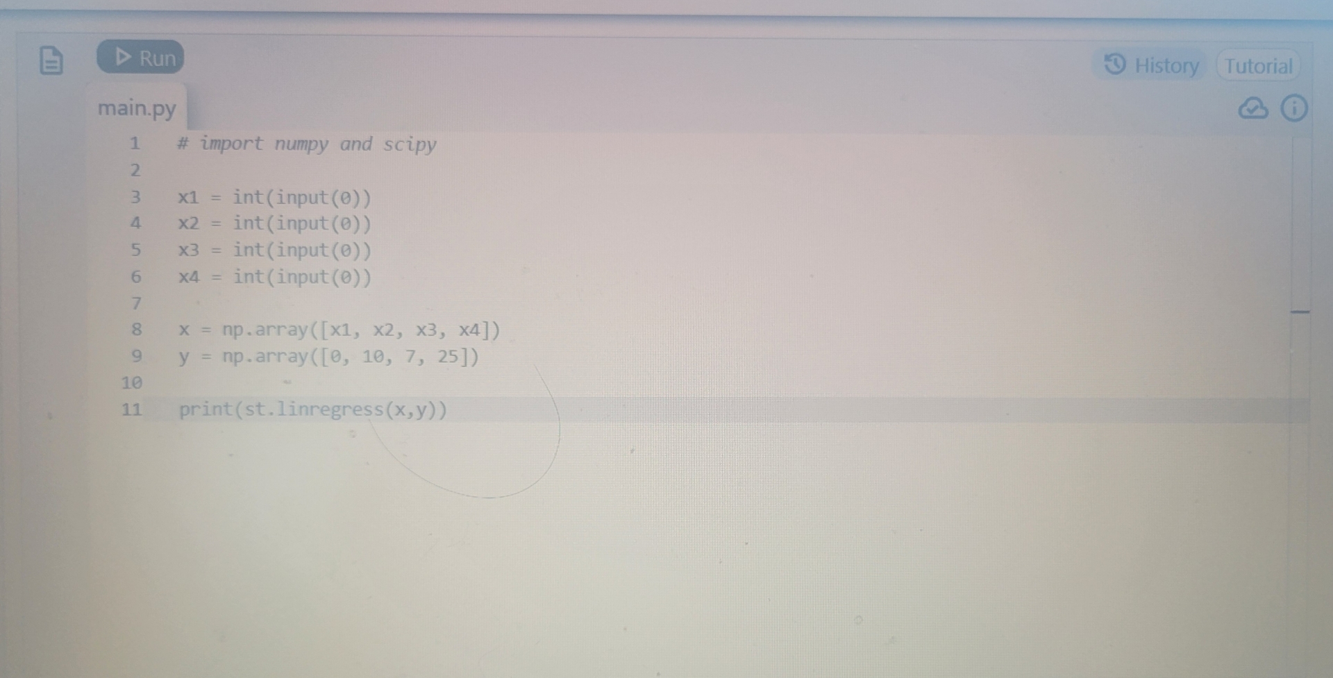 Solved 1 ??# import numpy and scipy | Chegg.com