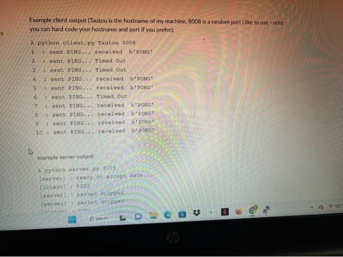 Solved You will create a simple client server program with a | Chegg.com