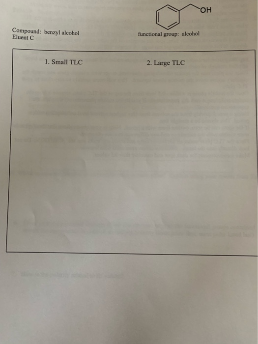 OH Compound: benzyl alcohol Eluent functional group: | Chegg.com