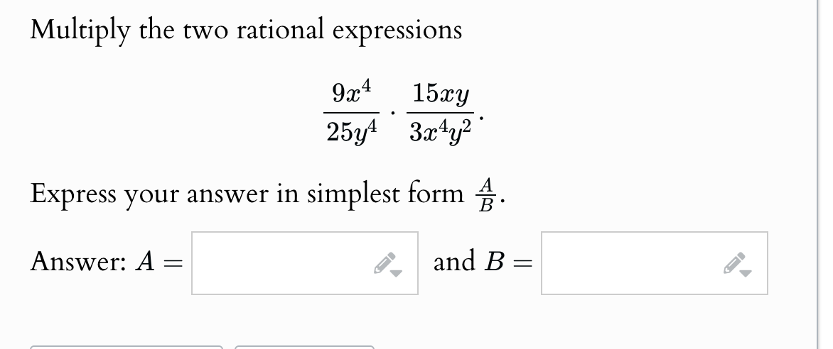 Solved Multiply the two rational | Chegg.com