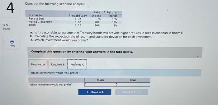 Solved Consider the following scenario analysis: a. Is it | Chegg.com