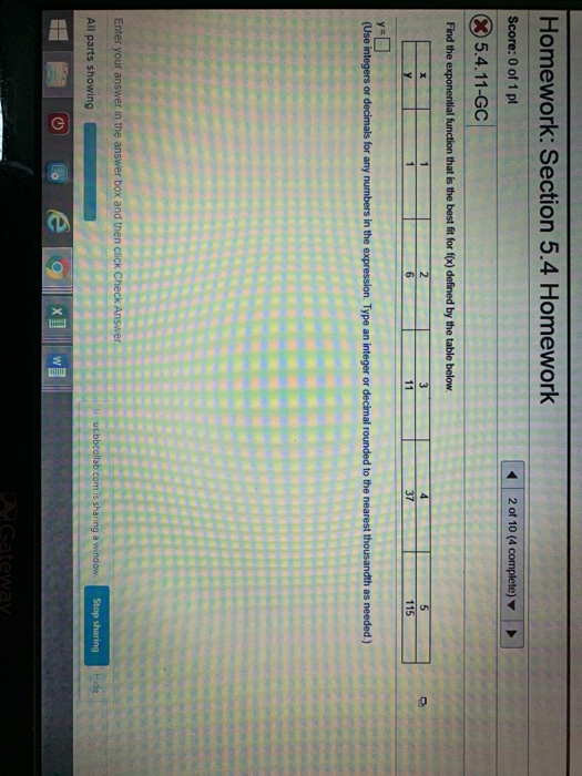 Solved Homework Section 5 4 Homework Score 0 Of 1 Pt X