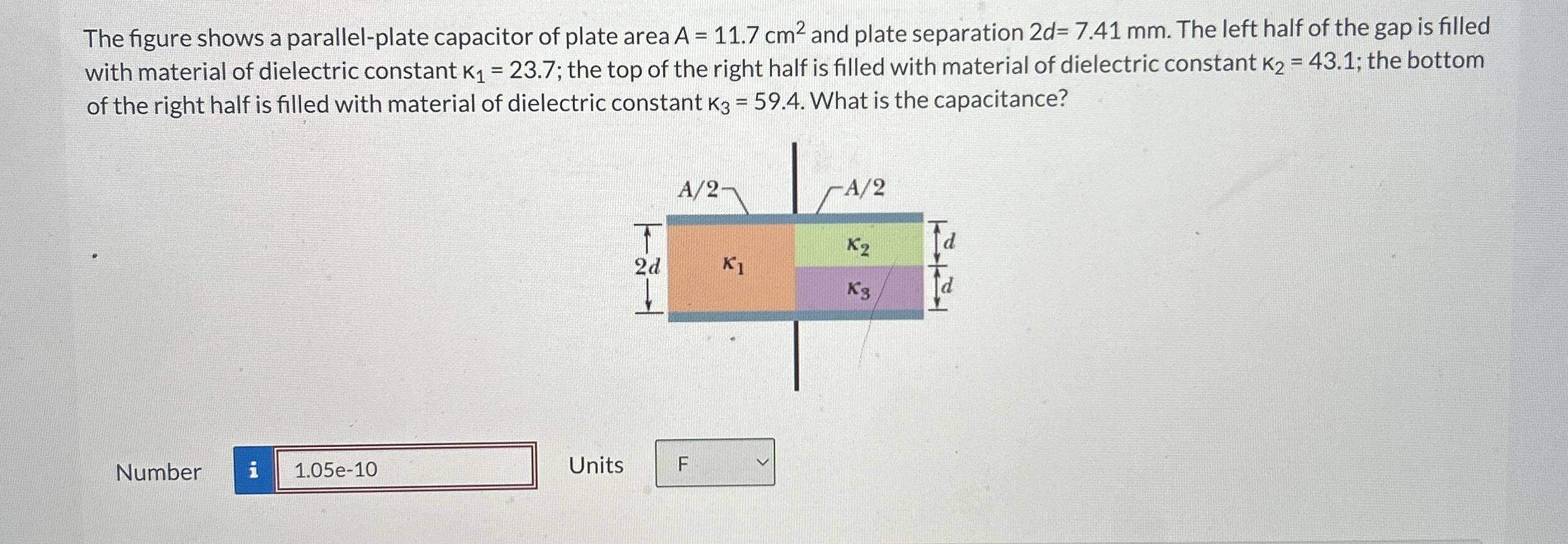 Solved The figure shows a parallel-plate capacitor of plate | Chegg.com