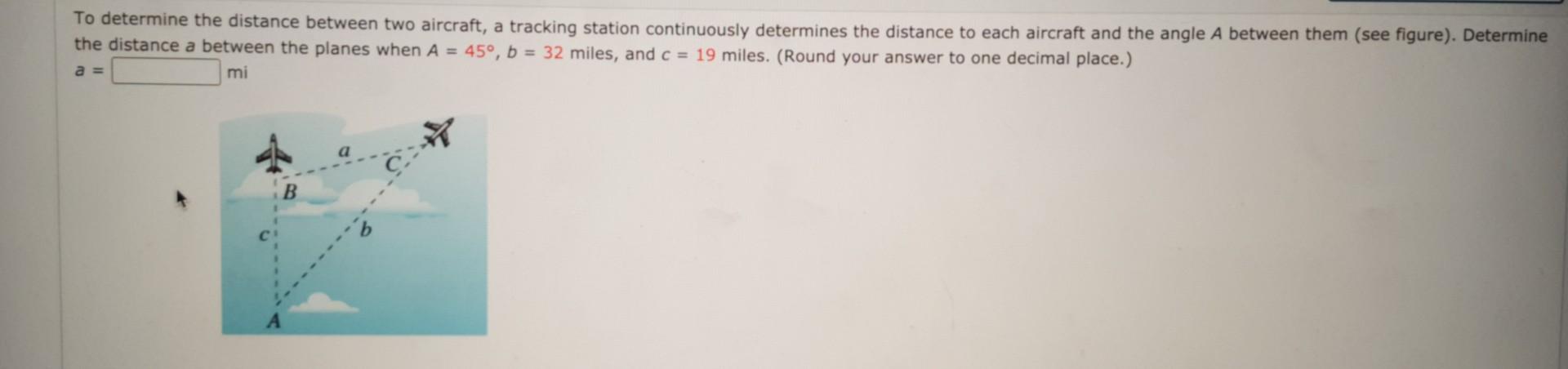Solved To determine the distance between two aircraft, a | Chegg.com