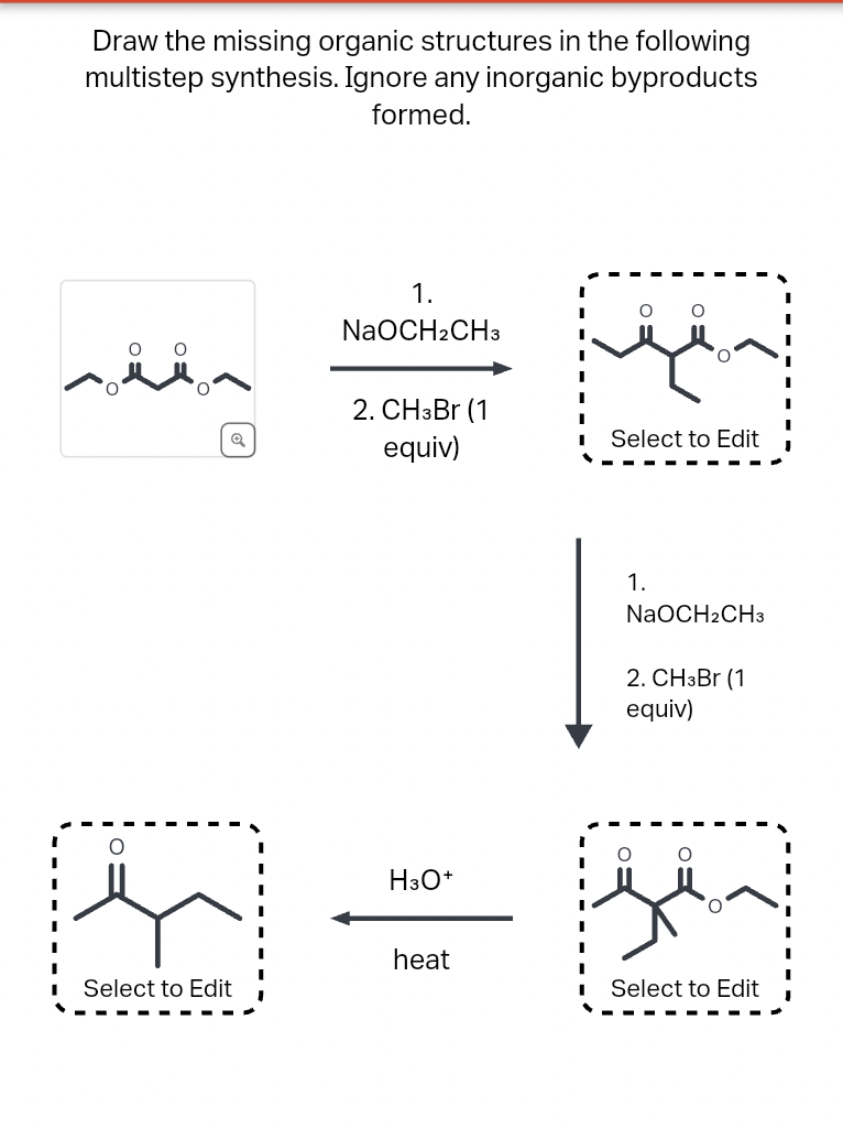 Solved Draw the missing organic structures in the | Chegg.com