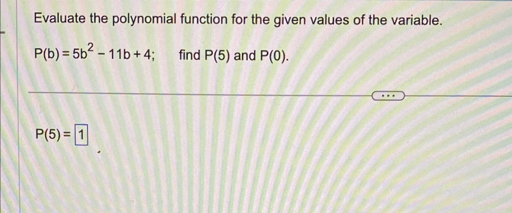 Solved Evaluate the polynomial function for the given values | Chegg.com