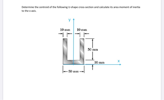 Solved Determine the centroid of the following U-shape | Chegg.com