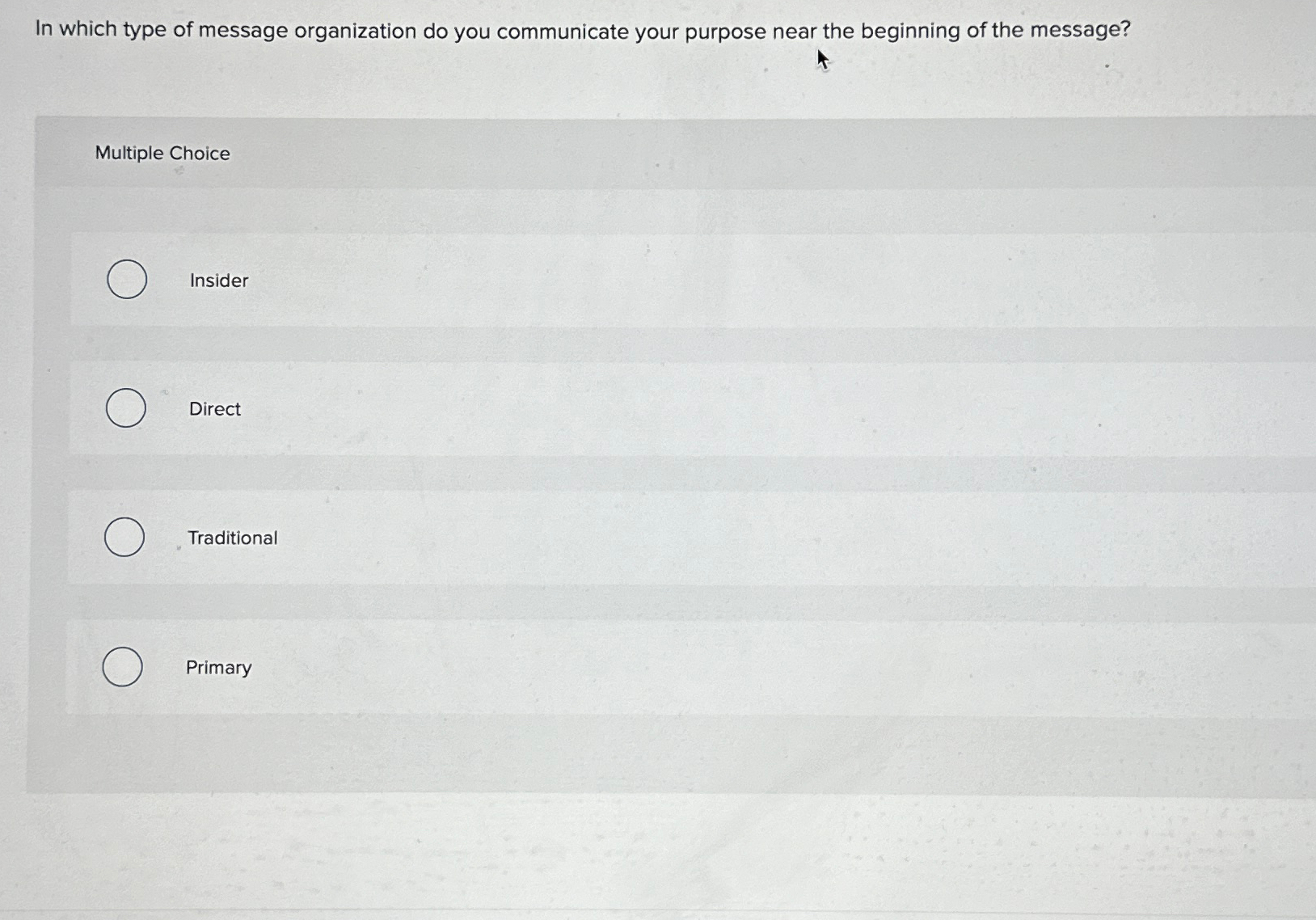 Solved In which type of message organization do you | Chegg.com