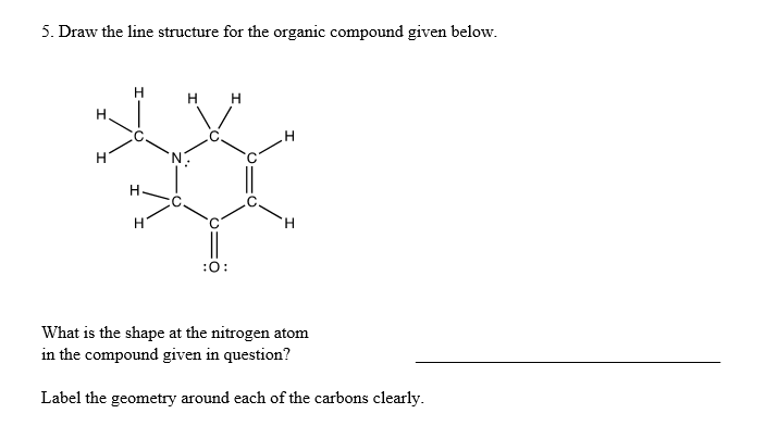 Solved Draw the line structure for the organic compound | Chegg.com