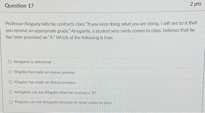 Solved King Lear has entered into an express contract with | Chegg.com