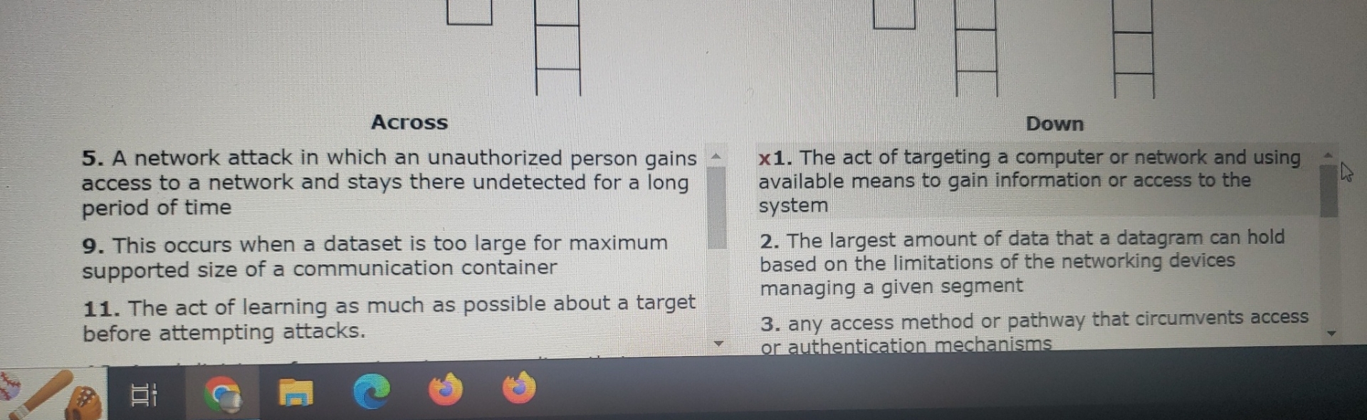 Solved AcrossA network attack in which an unauthorized | Chegg.com