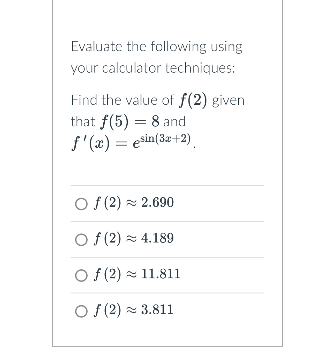 Solved Evaluate the following using your calculator | Chegg.com