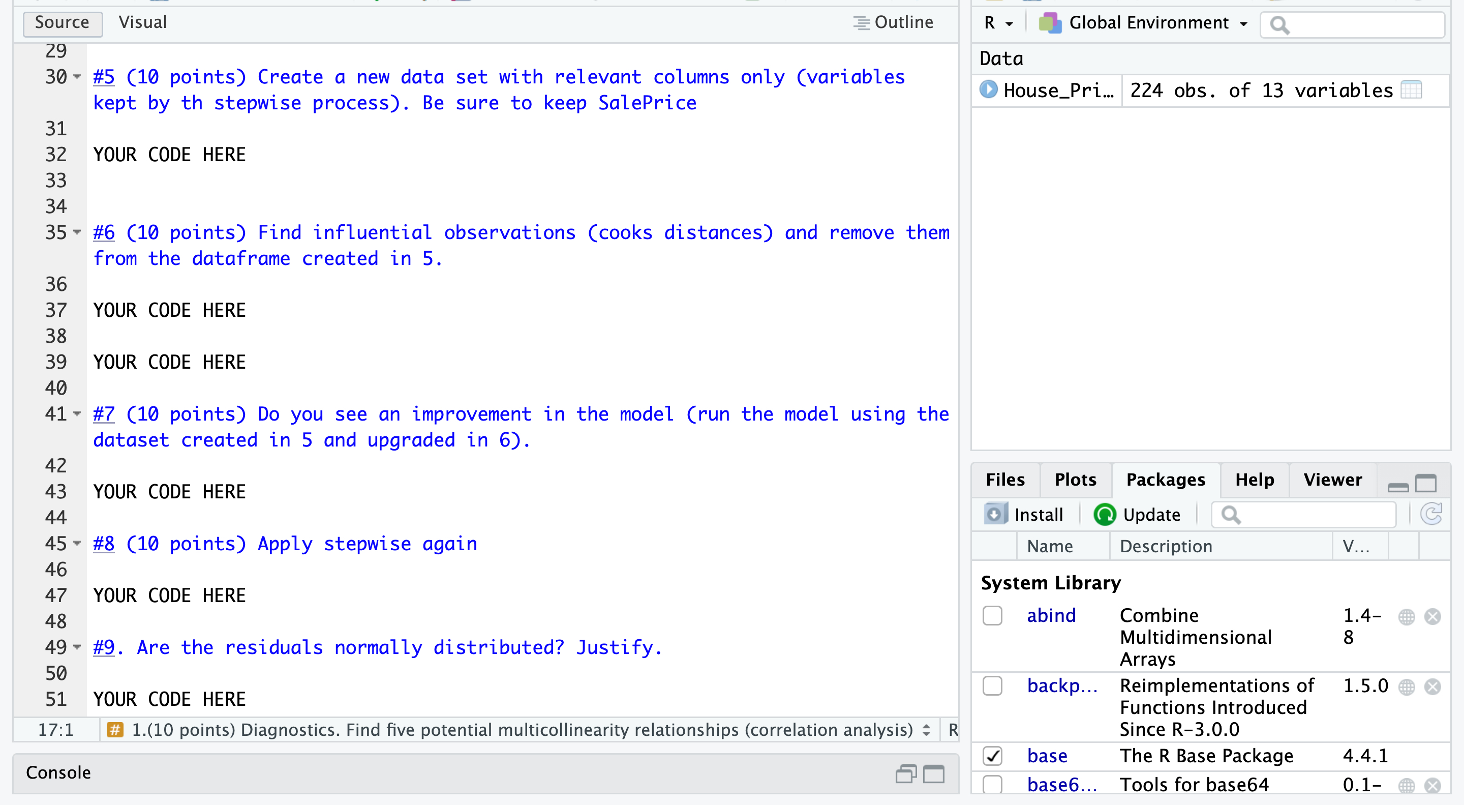 Solved R studio i need codes | Chegg.com