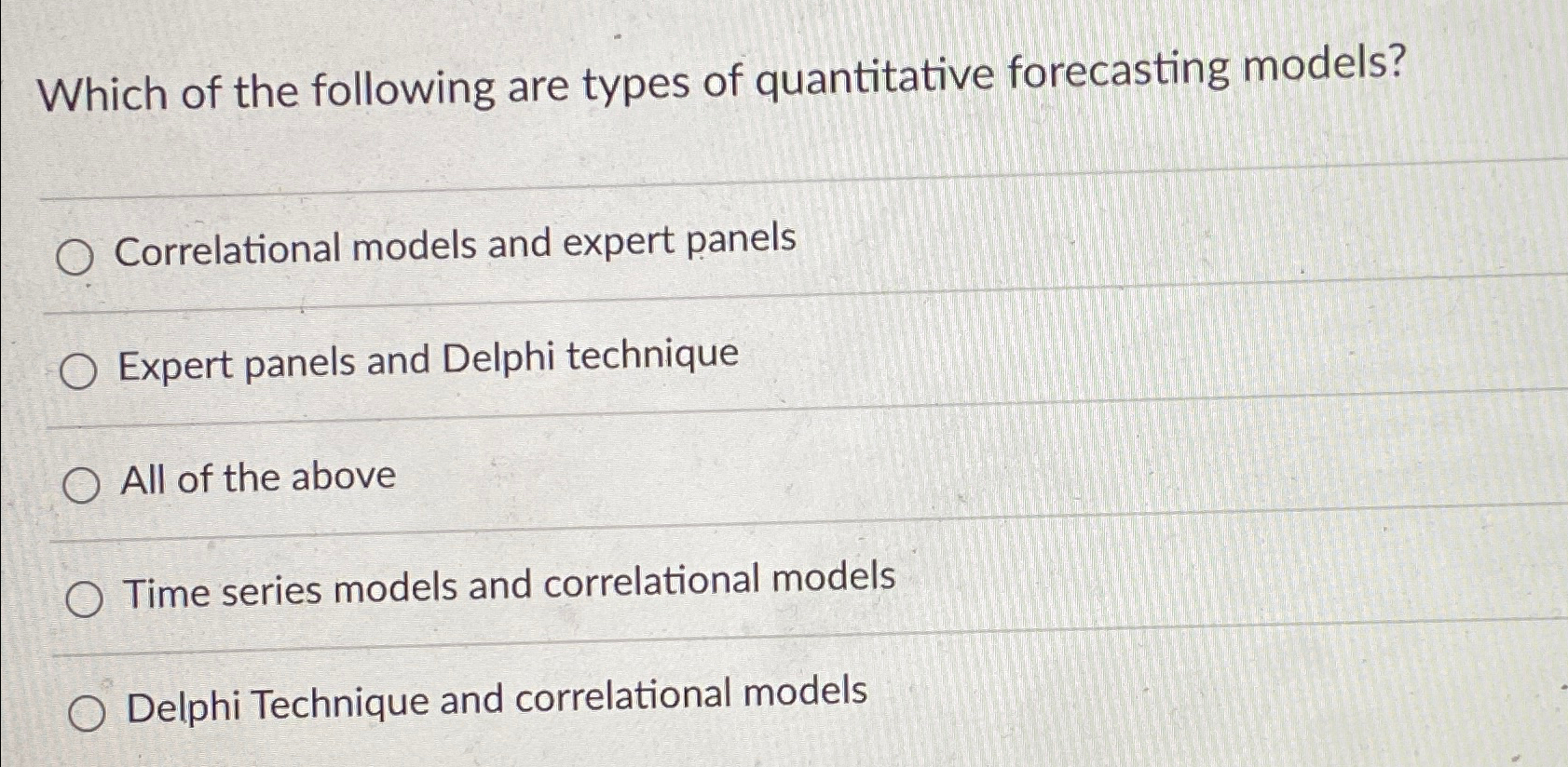 Solved Which of the following are types of quantitative | Chegg.com
