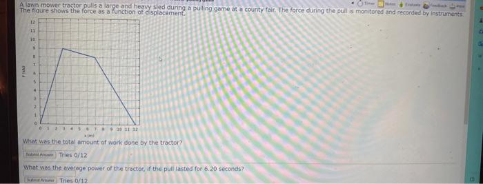 Solved A lawn mower tractor pulls a iarge and heavy sled | Chegg.com