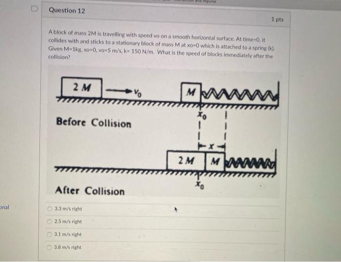 Solved D Question 11 Two carts travelling in opposite | Chegg.com